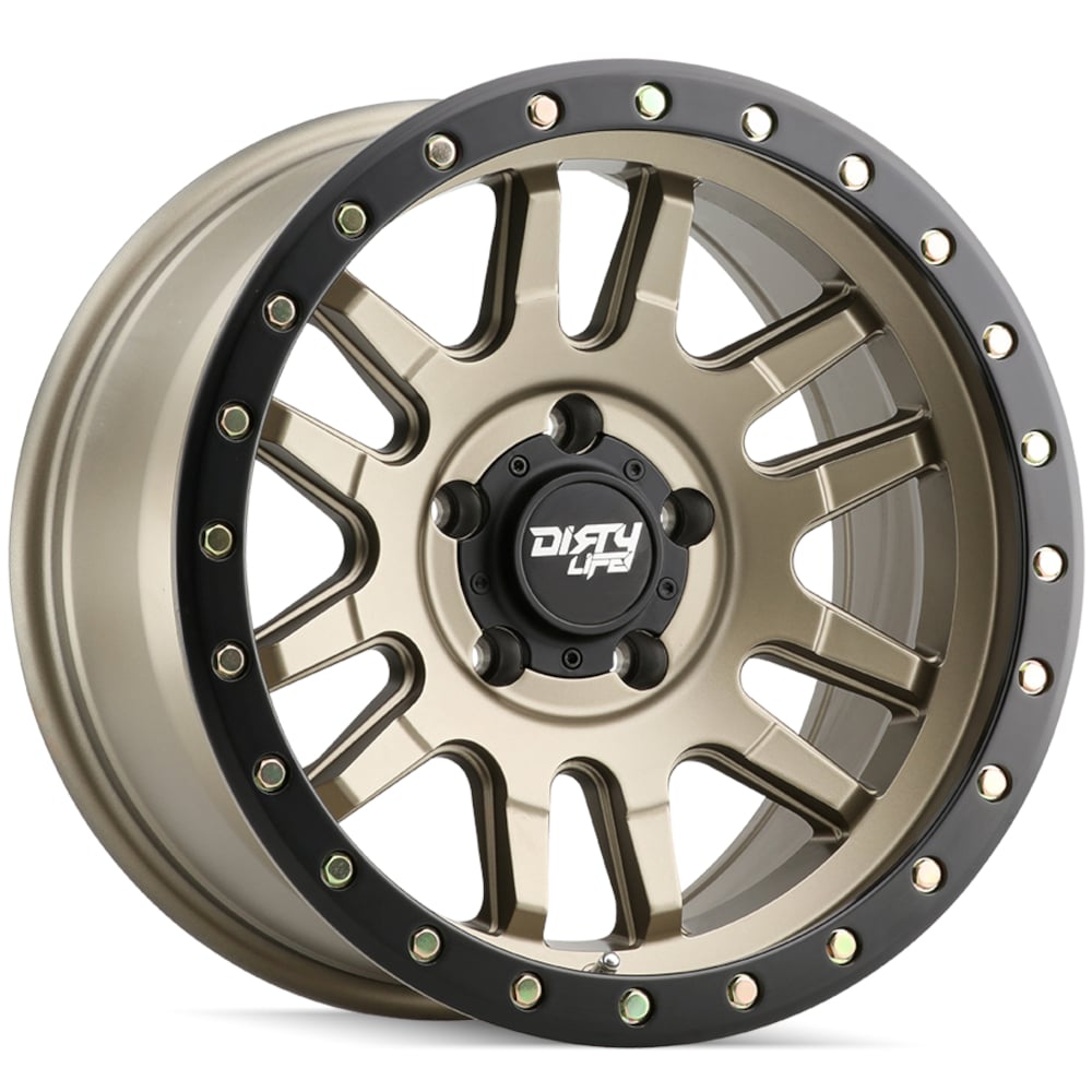 Dirty Life Canyon Pro Gold Wheel 17x9 -12 6x5.5 - Off-Road Rim Financing