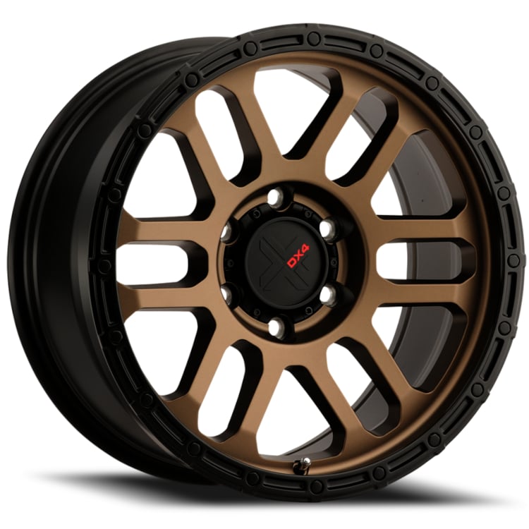 DX4 Flare Bronze/Tan Wheel 18x9 -12 6x5.5 - Off-Road Rim Financing