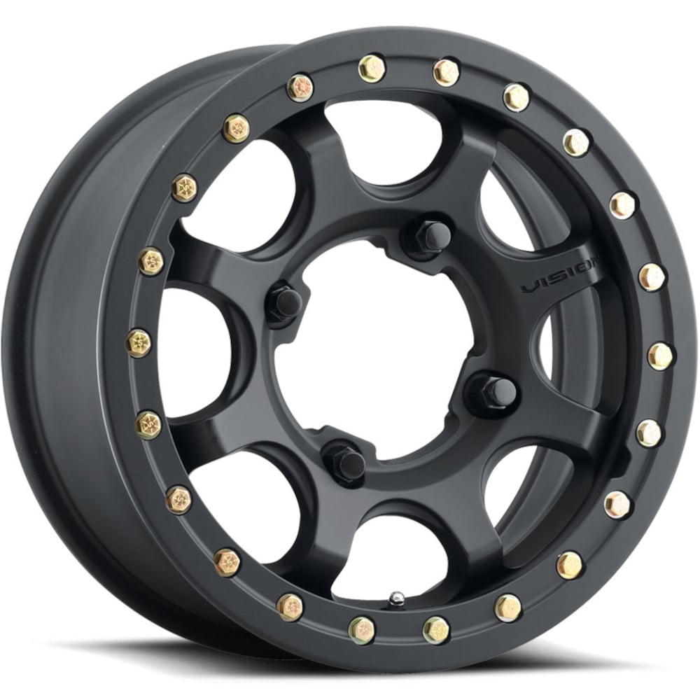 Vision Flow UTV Beadlock Black Wheel 15x7 +38 4x156 - Off-Road Rim ...