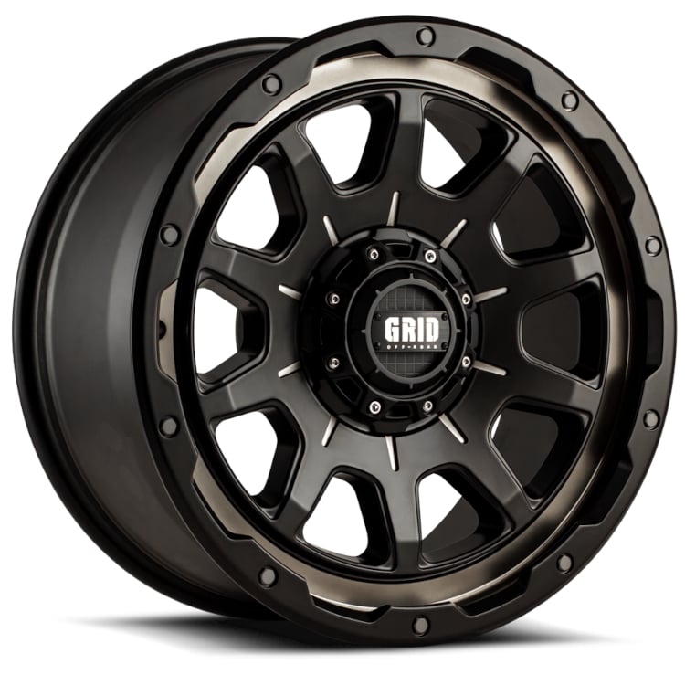 Grid GD15 Black Wheel 20x9 -12 6x135 - Off-Road Rim Financing