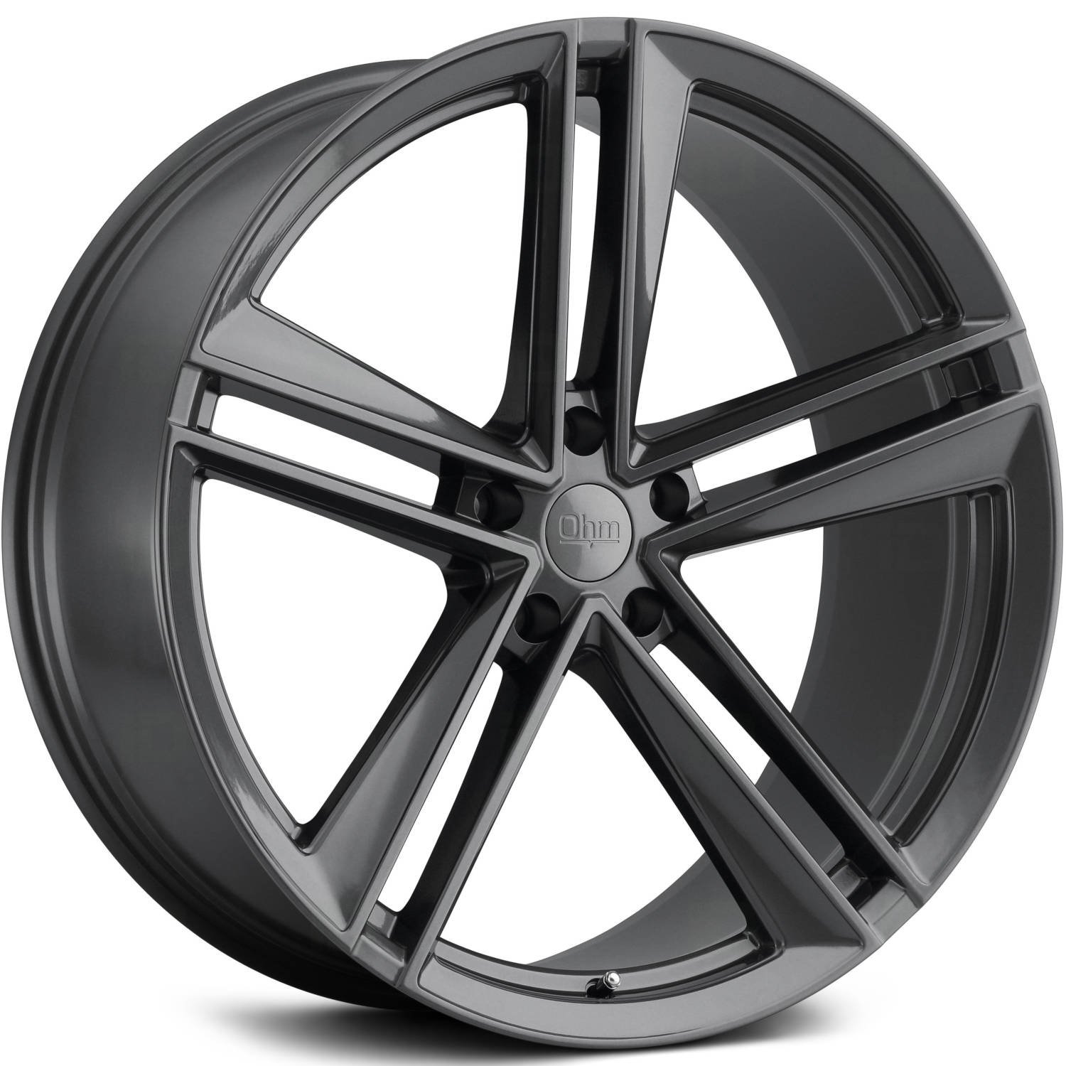 Ohm Lightning Gray/Silver Wheel 20x10 +30 5x120 - Off-Road Rim Financing