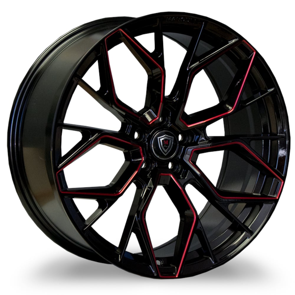 Marquee Luxury M1004 Black Wheel 20x9 +15 5x115 - Off-Road Rim Financing
