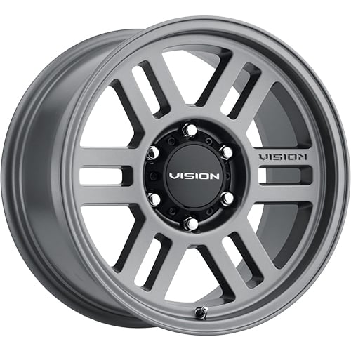 Vision Manx 2 Overland Gray/Silver Wheel 16x8 6x5.5 - Off-Road Rim ...
