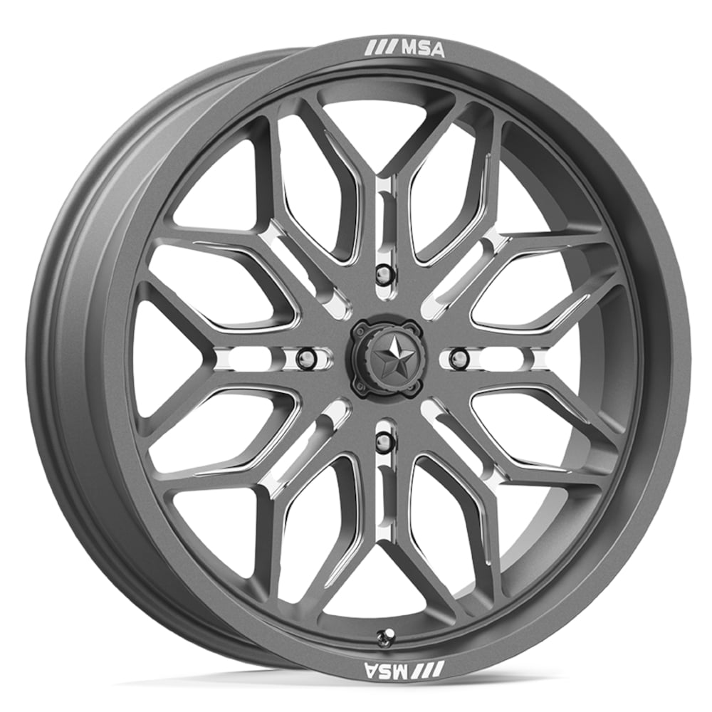 MSA Sniper Gray/Silver Wheel 18x7 +10 4x156 - Off-Road Rim Financing