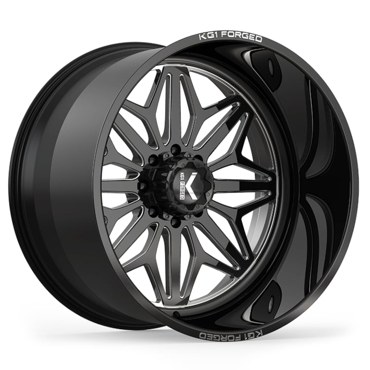 KG1 Forged Snow Black Wheel 24x14 -76 - Off-Road Rim Financing