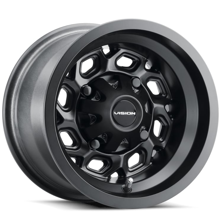Vision Spyder Black Wheel 15x7 +38 4x137 - Off-Road Rim Financing