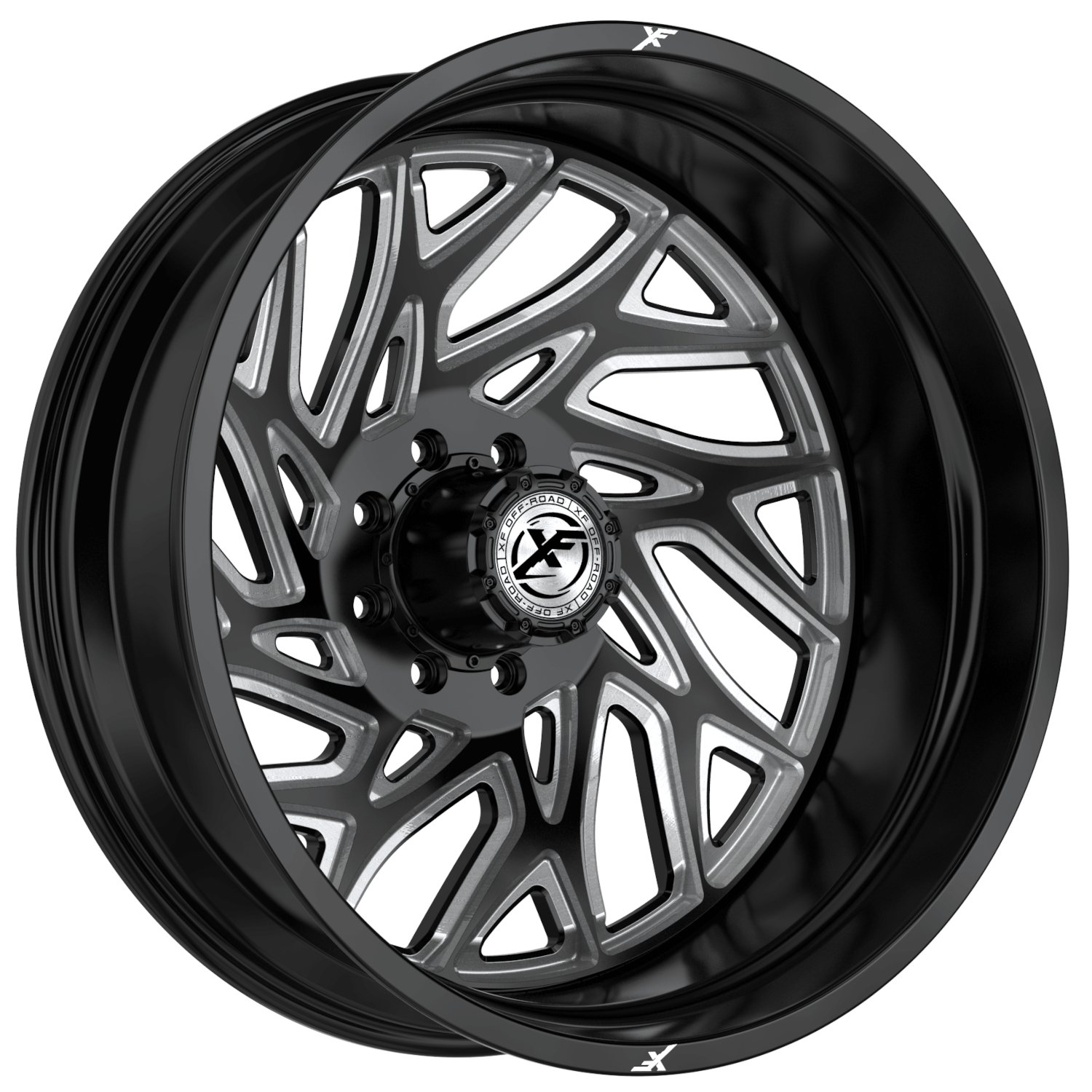 XF Offroad XF-229 Dually Black Wheel 24x8.25 -192 8x210 - Off-Road Rim ...
