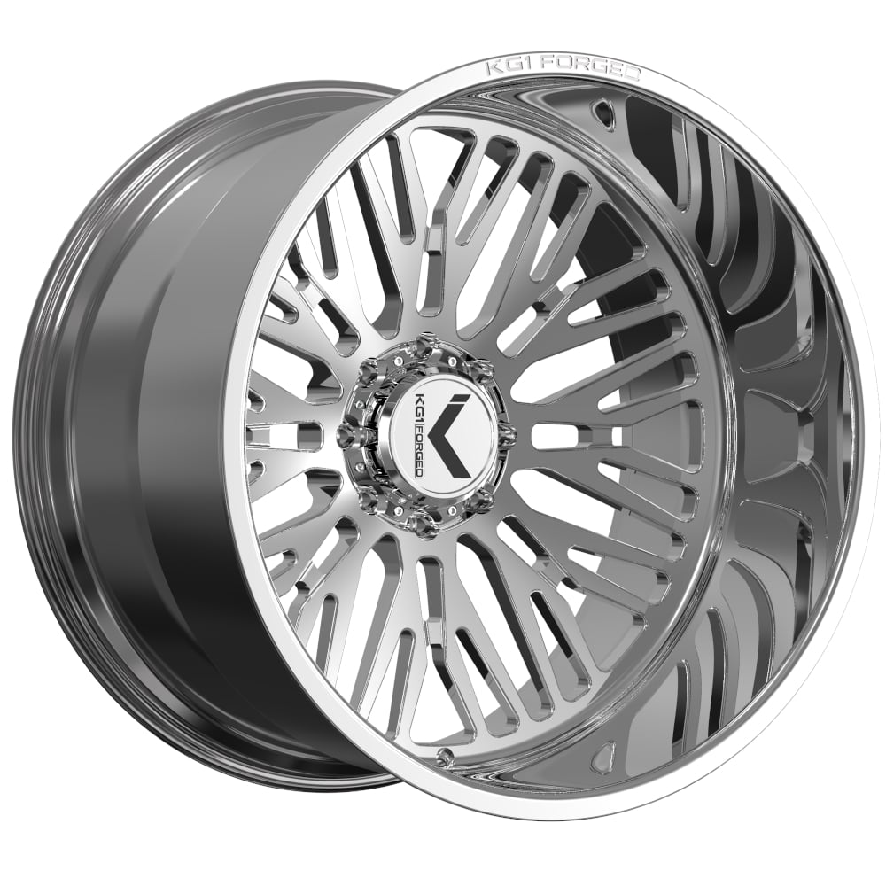KG1 Forged Racks Polished Wheel 24x14 -76 8x6.5 - Off-Road Rim Financing