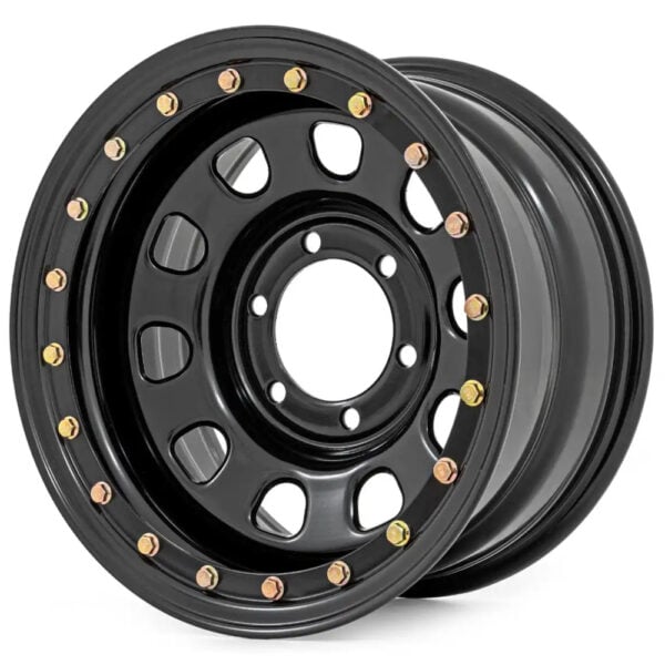 Rough Country Steel Simulated Beadlock Wheel Black Wheel 17x9 -12 6x5.5 ...
