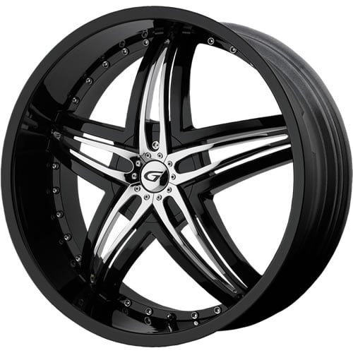 Gianna Blitz Black Wheel 20x8.5 +35 5x120 - Off-Road Rim Financing